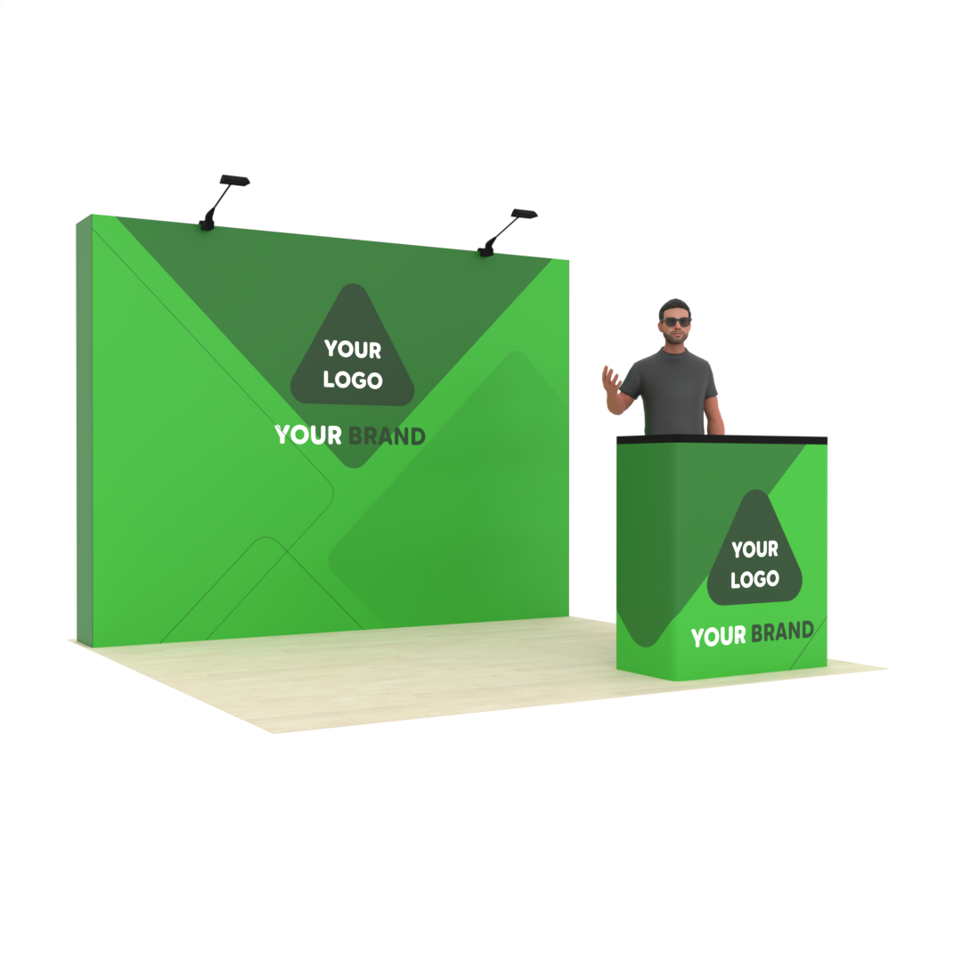 Design Online | 10' PopUp Booth for Trade Show & Events | w/ Podium ...