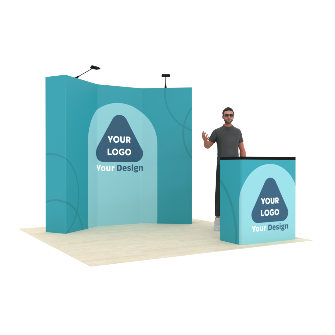 8ft QuickPop™ Curved Booth – ExpoPrint