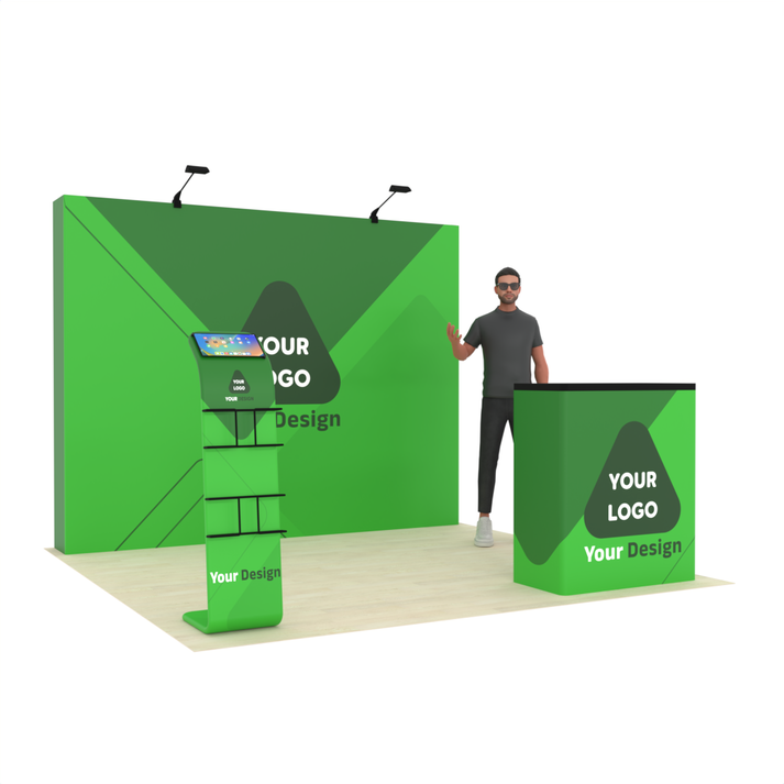 Design Online | 10' PopUp Booth for Trade Show & Events | w/ Podium ...