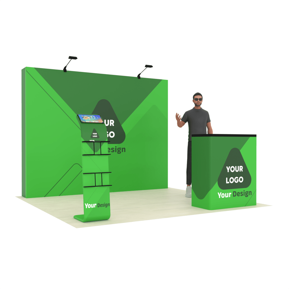 Design Online | 10' PopUp Booth for Trade Show & Events | w/ Podium ...