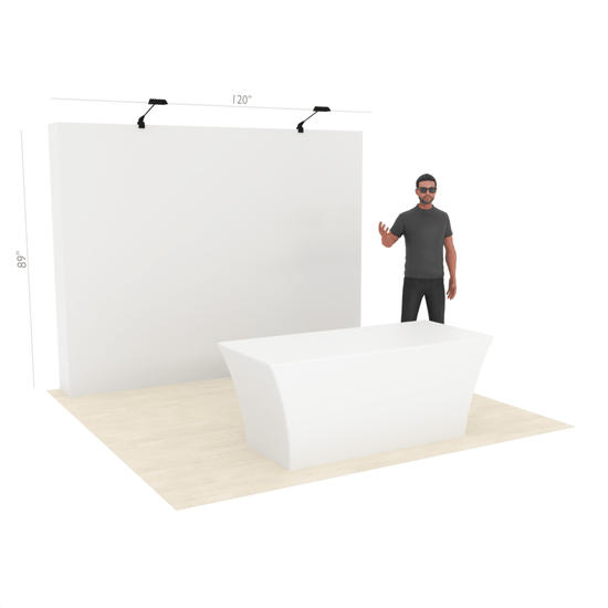 10ft Straight QuickPop™ Booth with Custom Table Cover – ExpoPrint